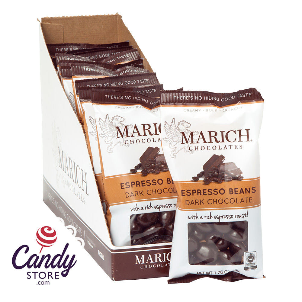 Chocolate Espresso Beans Marich Bags 12ct - CandyStore.com