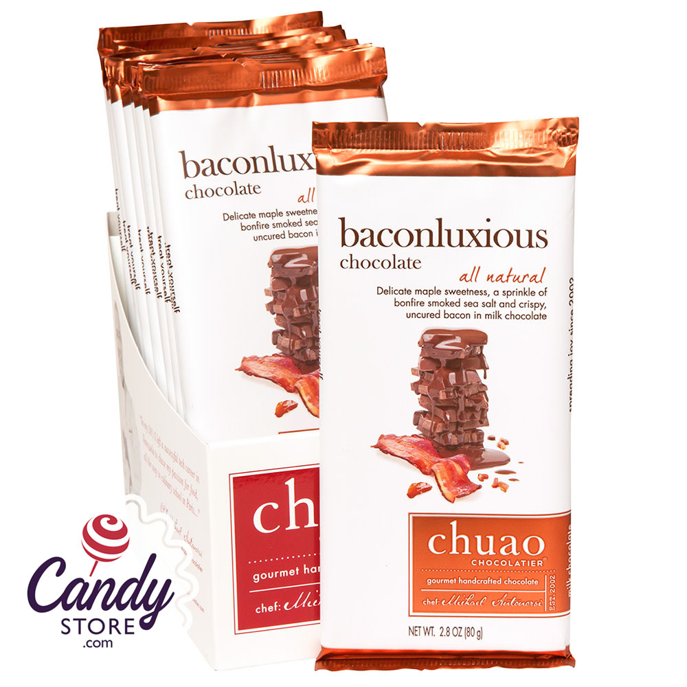 Chuao Baconluxious Milk Chocolate Bars - 12ct | CandyStore – CandyStore.com