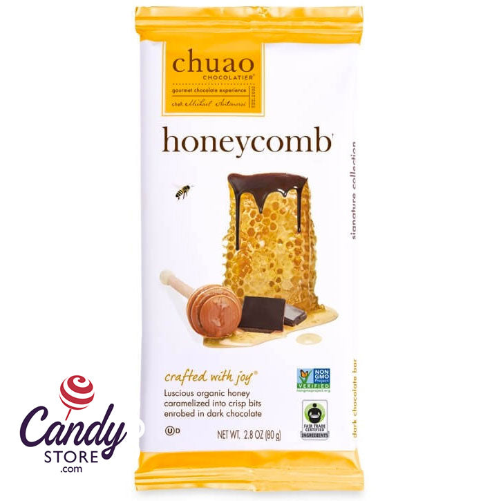 Chuao Honeycomb Dark Chocolate Bar - 12ct | CandyStore.com