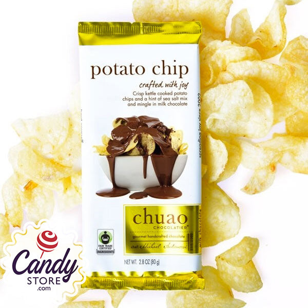Chuao Potato Chips Milk Chocolate Bars - 12ct | CandyStore