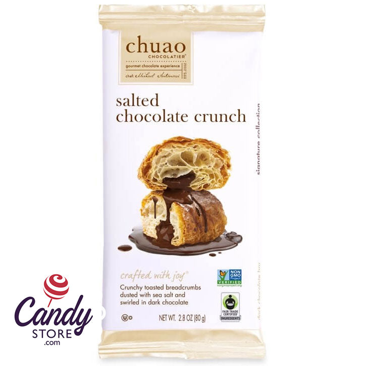 Chuao Salted Chocolate Crunch Bar - 12ct | CandyStore.com