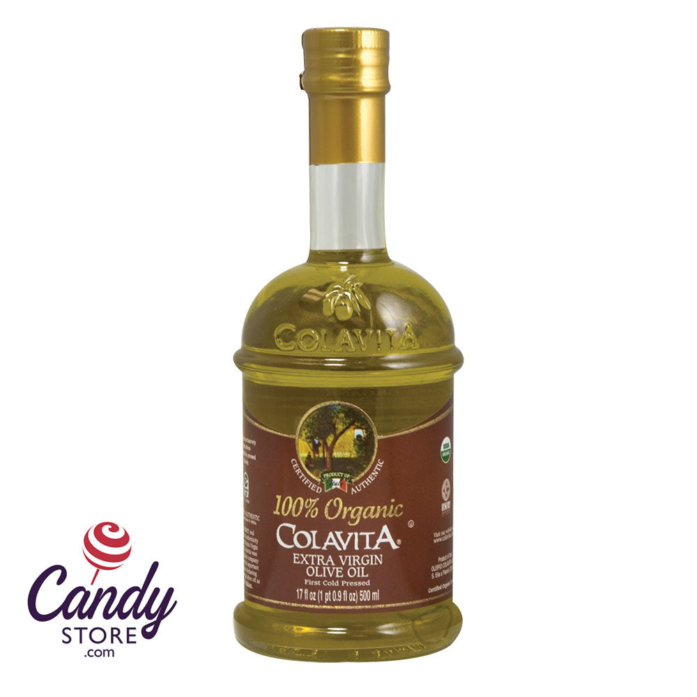 Colavita Organic Extra Virgin Olive Oil 17oz Bottle 6ct - CandyStore.com