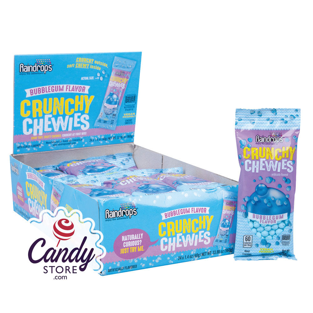 Crunchy Chewies Bubble Gum 1.4oz 192ct - CandyStore.com