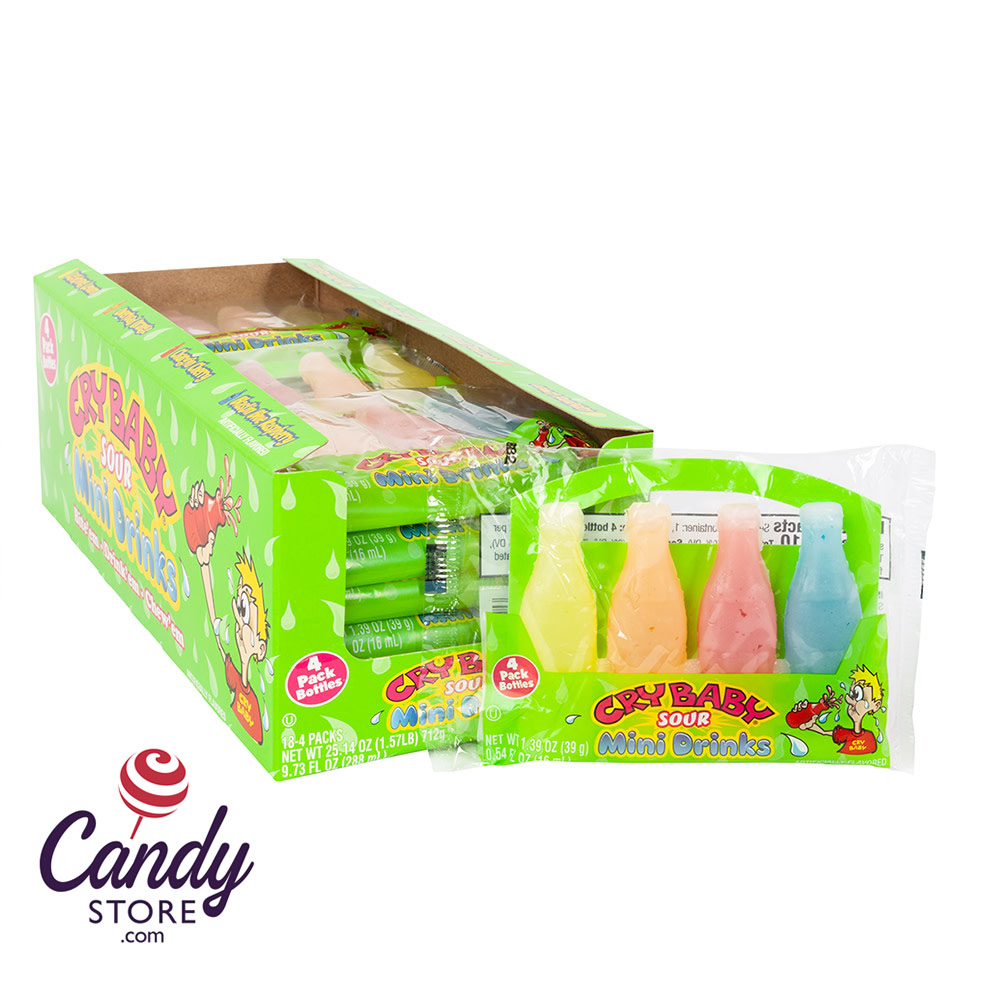 Cry Baby Sour Mini Drinks 4 Pack - 18ct | CandyStore.com