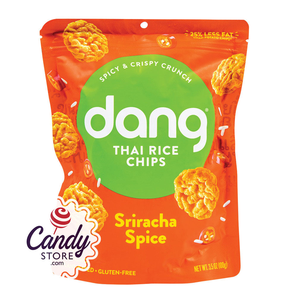 Dang Sriracha Sticky Rice Chips 3.5oz Peg Bags 12ct - CandyStore.com
