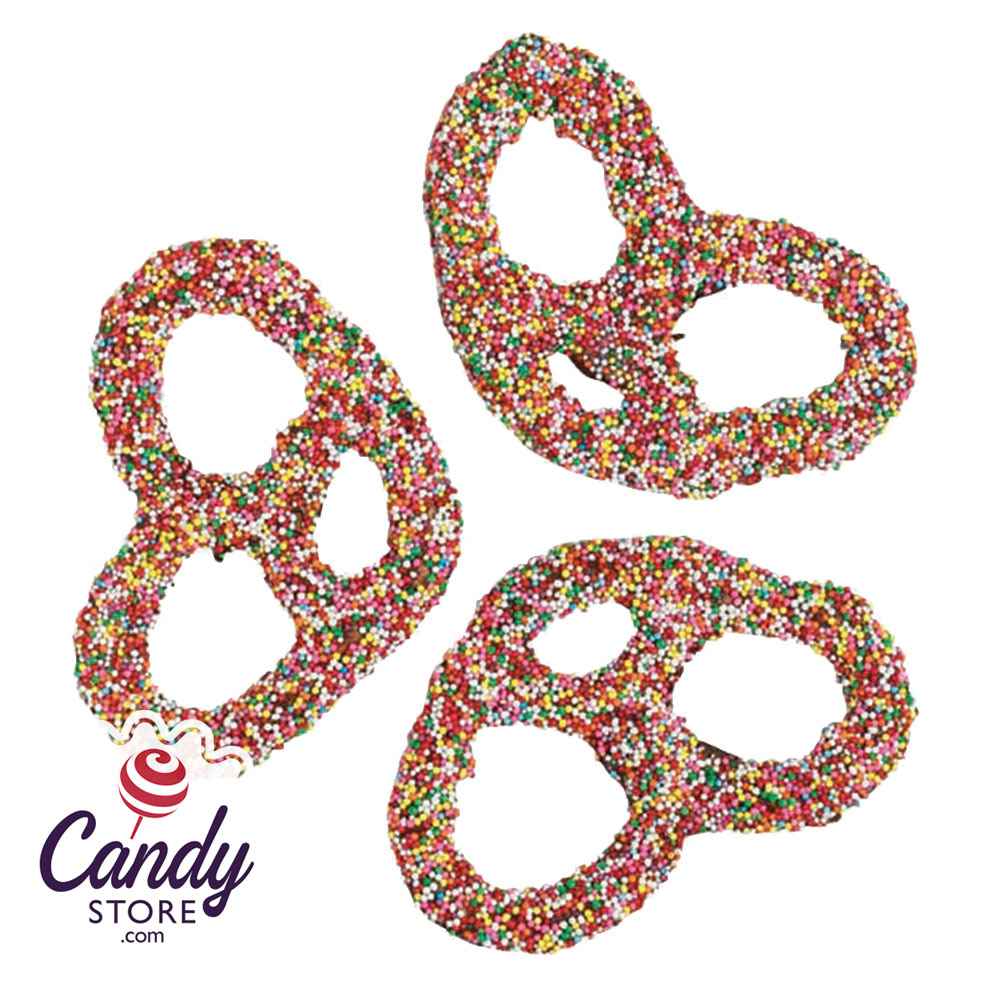 Dark Chocolate Assorted Nonpareil Seeds Premier Pretzels Nancy Adams ...