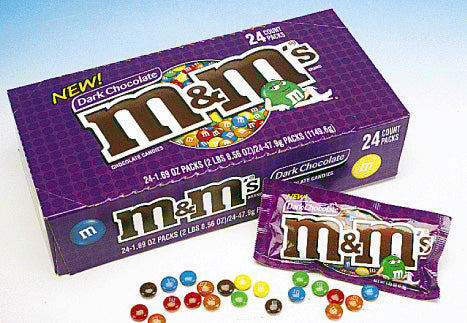 Dark Chocolate M&Ms Candy - 24ct | CandyStore.com