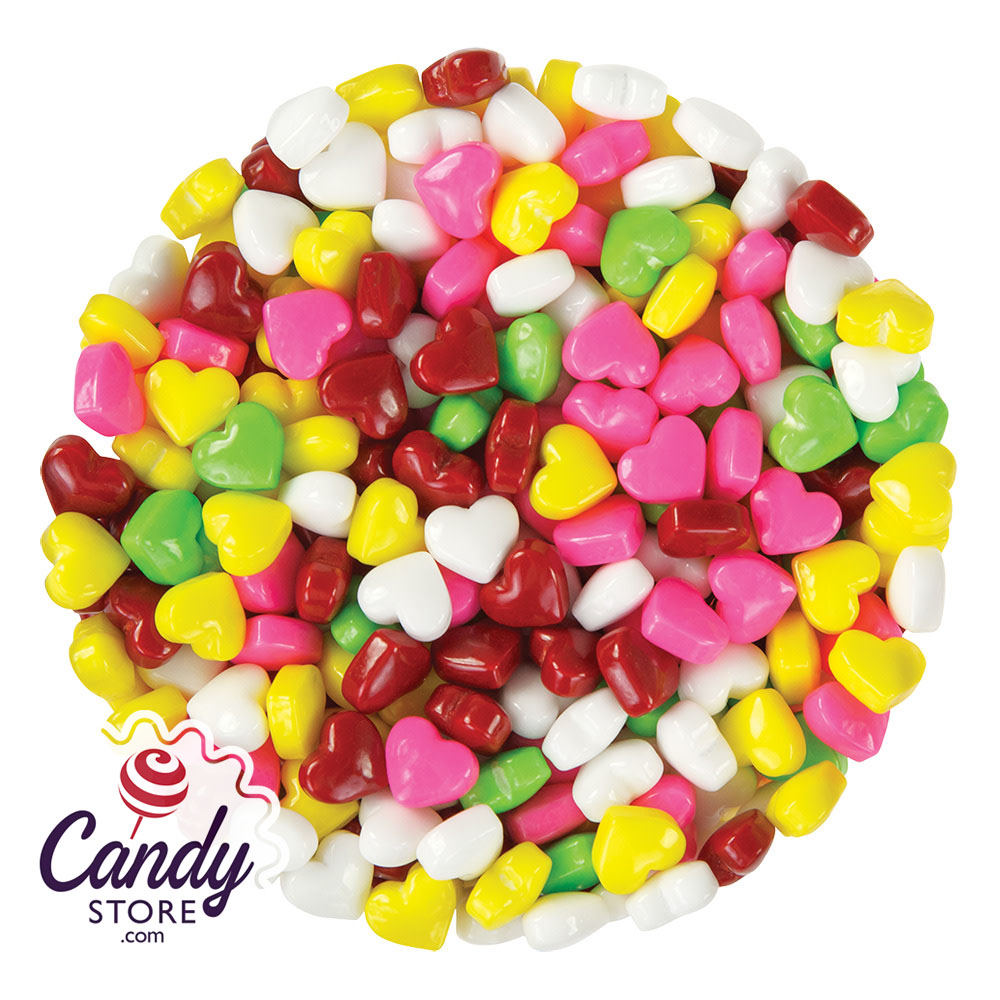 Dextrose Rainbow Hearts - 10lb Bulk | CandyStore.com
