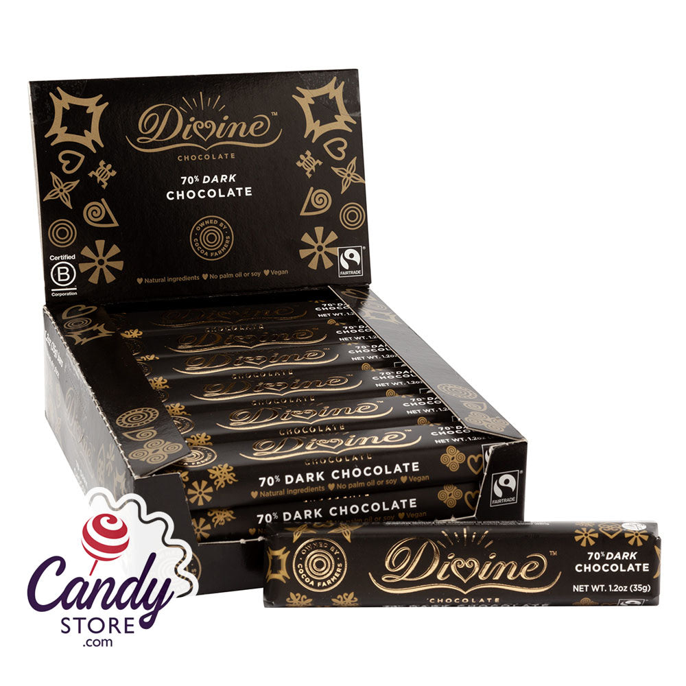 Divine 1.2oz Dark Chocolate Snack Bar - 18ct | CandyStore – CandyStore.com