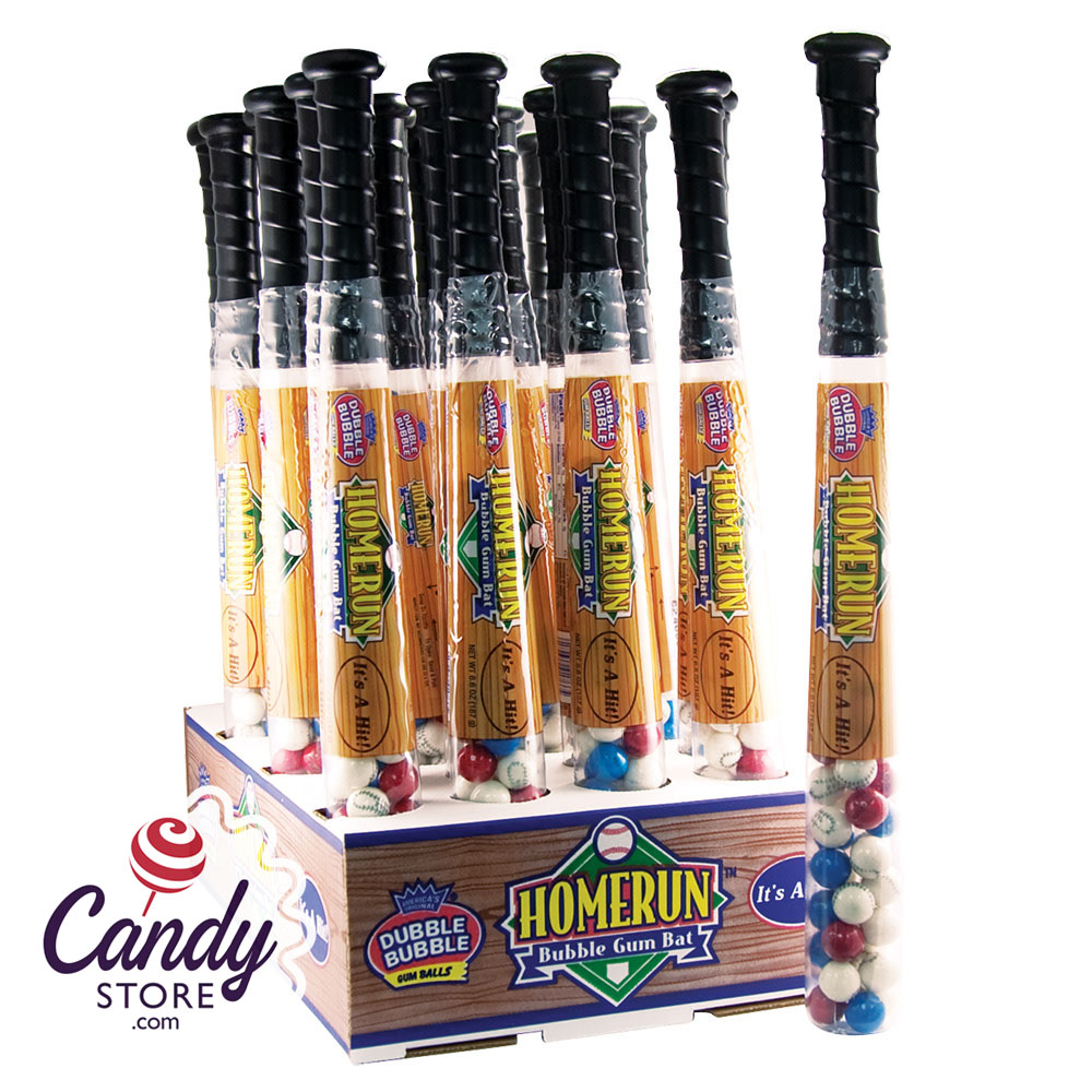 Dubble Bubble Homerun Baseball Bat With Gumballs 6.6oz - 24ct ...