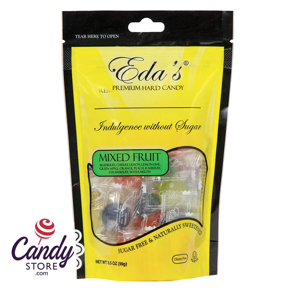 Eda's Sugarfree Mixed Fruit 3.5oz Pouch - 12ct | CandyStore ...