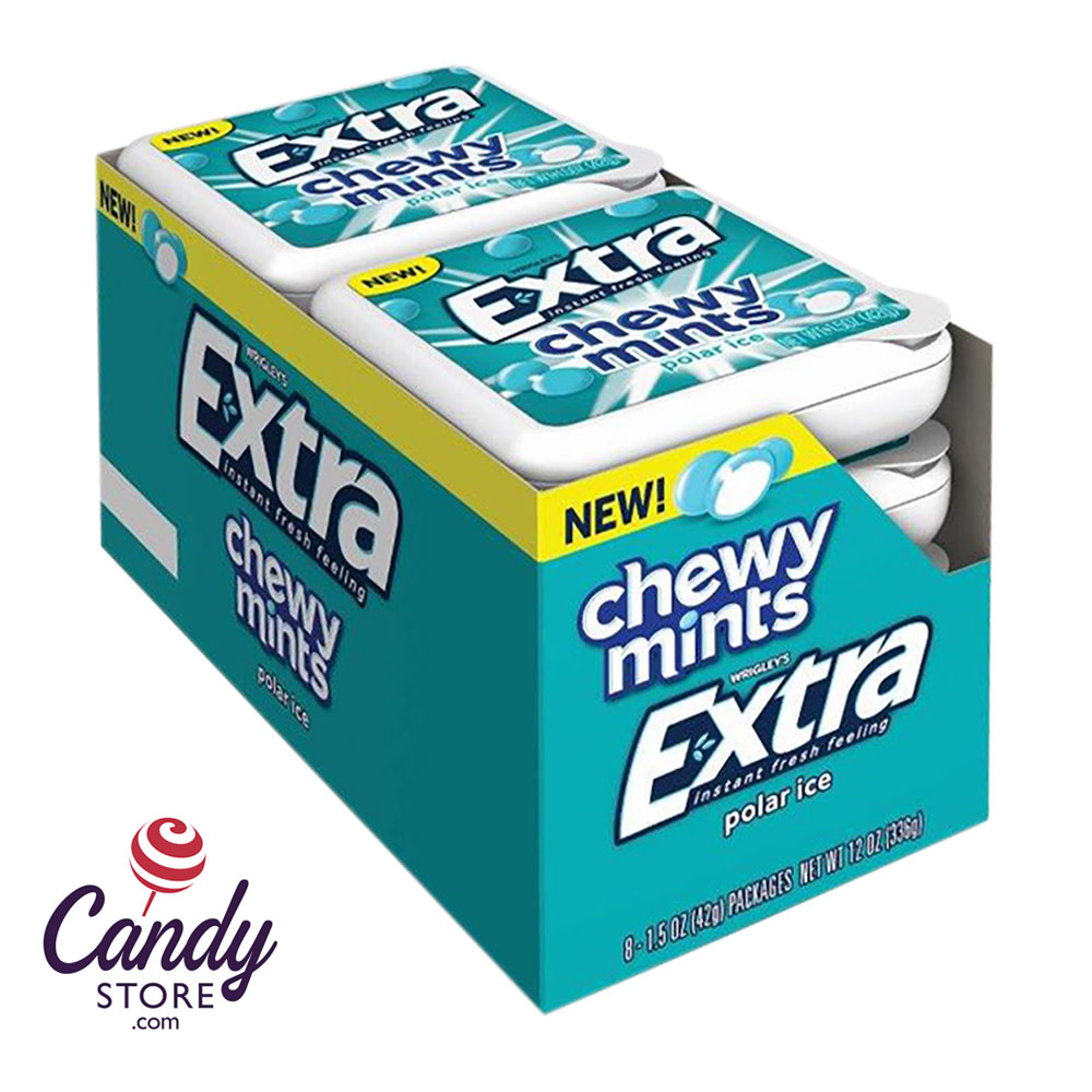 Extra Chewy Mints Polar Ice 1.5oz - 8ct | CandyStore.com