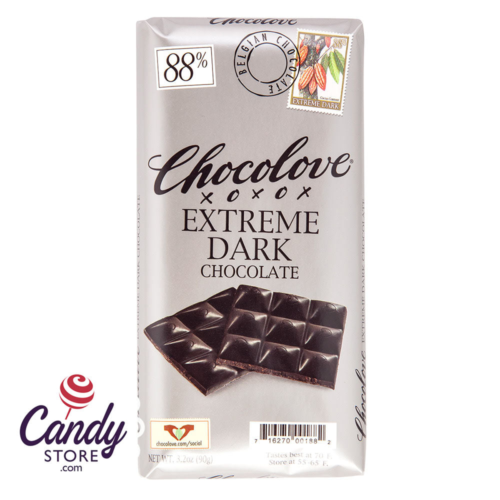 Extreme Dark Chocolate Chocolove 3.2oz Bar - 12ct – CandyStore.com