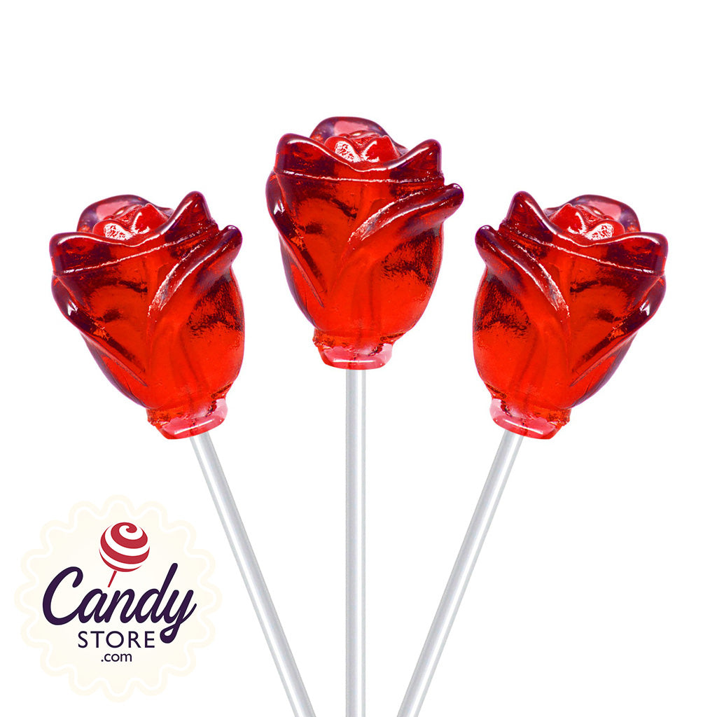 Fancy Pops Red Roses Lollipops - 100ct | CandyStore.com