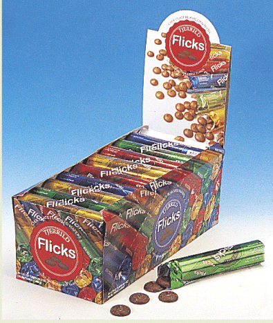 Flicks Chocolate Wafers Tubes - 12ct | CandyStore.com