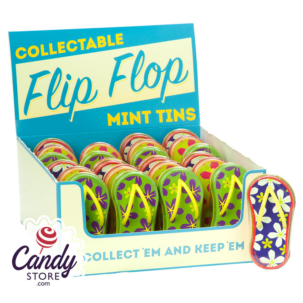 Floral Flip Flop Sugar Free Amusemints Peppermint Mints 0.65oz Tins ...
