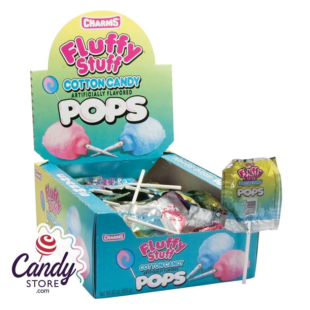 Fluffy Stuff Cotton Candy Pops - 48ct | CandyStore.com