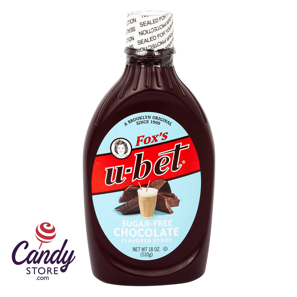 Fox's U-Bet Sugar Free Chocolate Syrup 18oz 12ct - CandyStore.com