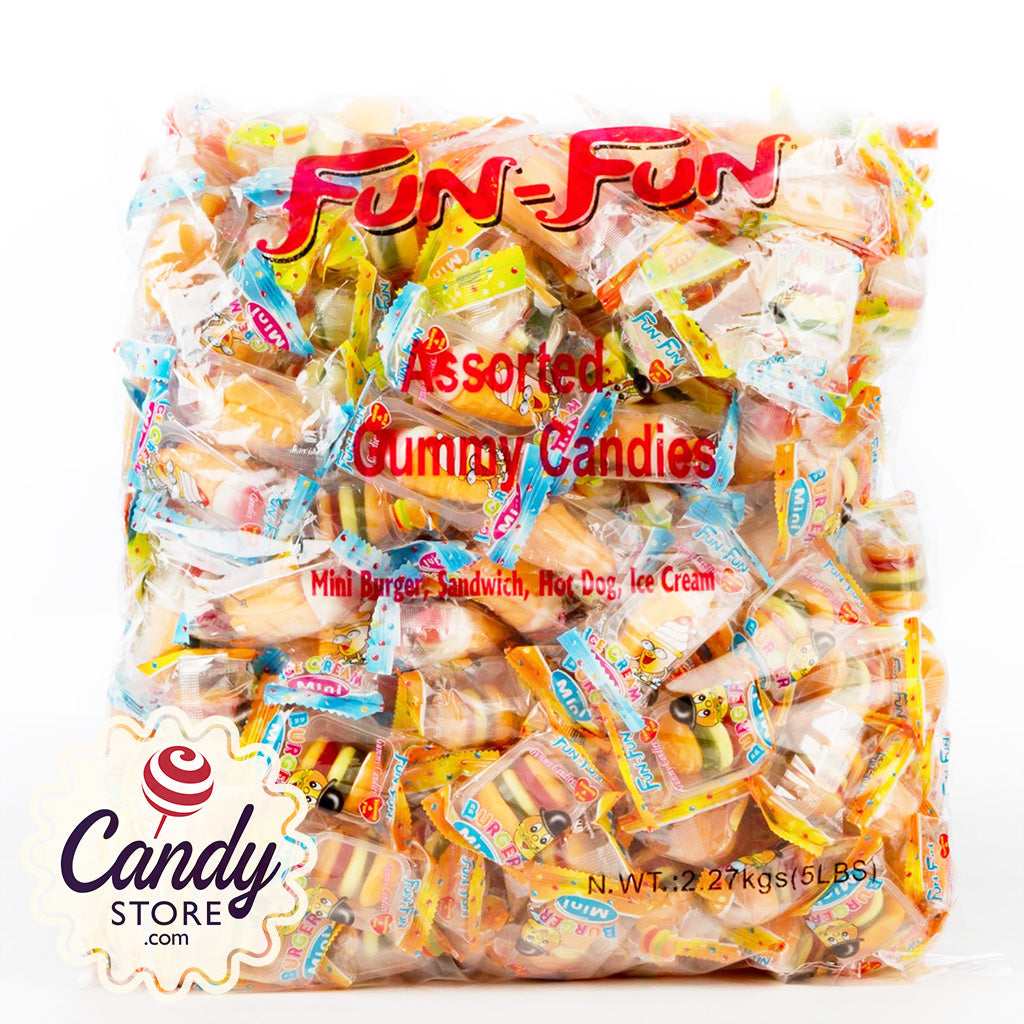 Fun-Fun Assorted Mini Gummy Candy - 5lb | CandyStore.com