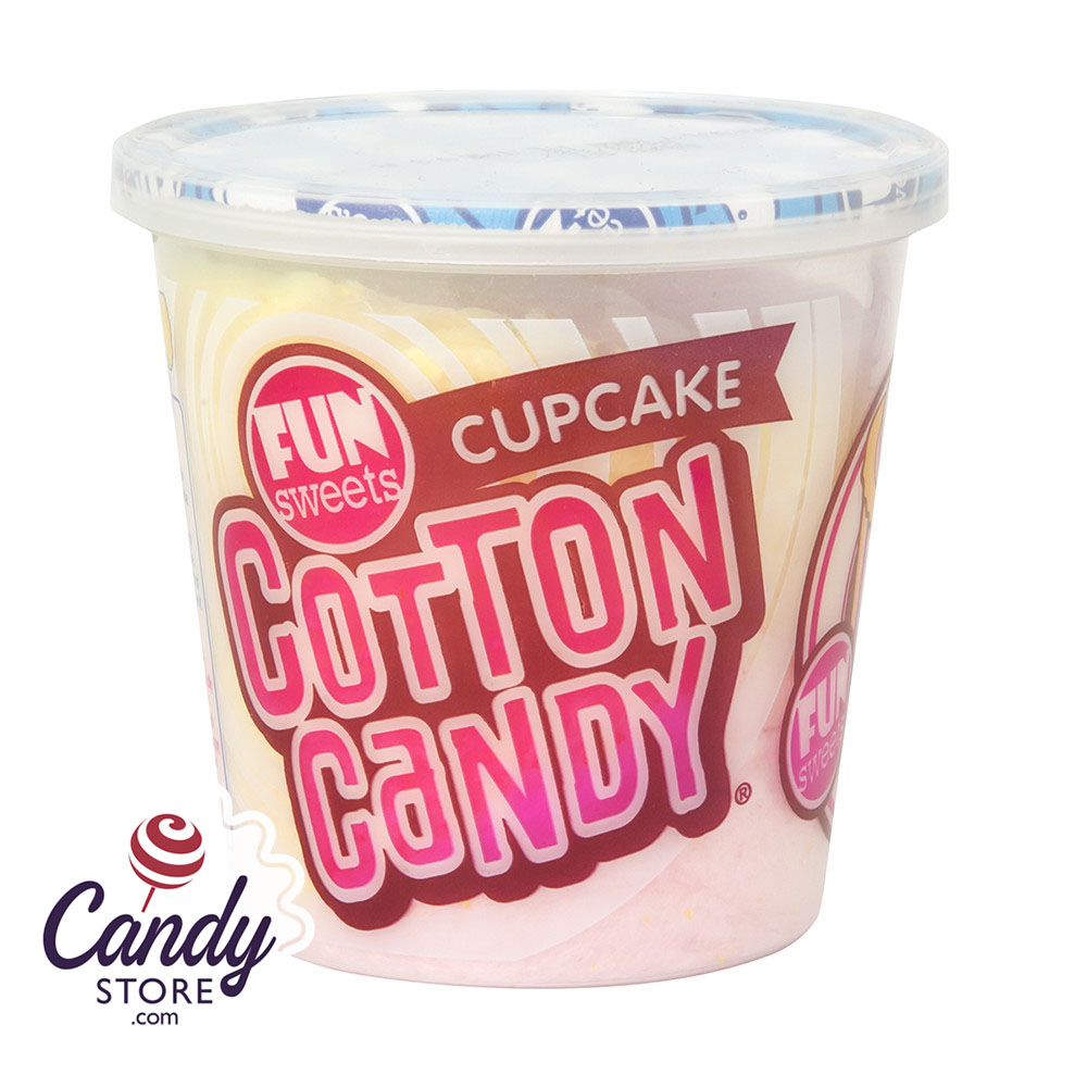 Fun Sweets Cupcake Cotton Candy 1.5oz Tub - 18ct