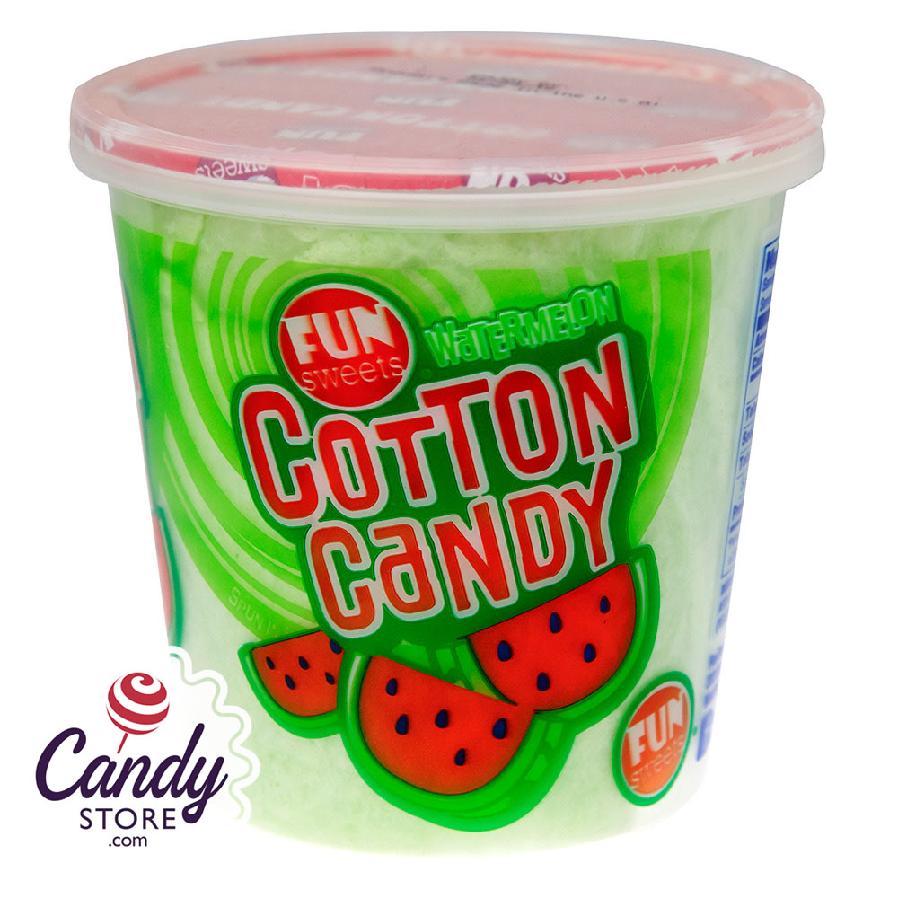 Fun Sweets Watermelon Cotton Candy 1.5oz Tub - 18ct