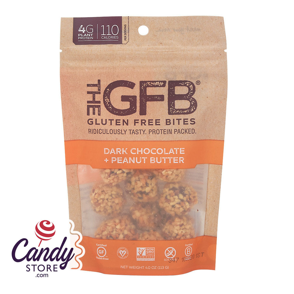 GFB Dark Chocolate Peanut Butter Gluten Free Bites 4oz Peg Bags 6ct ...