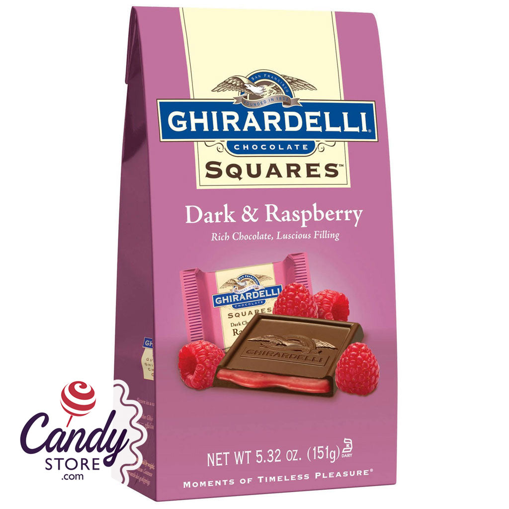 Ghirardelli Dark Chocolate Raspberry Filled Squares Bags - 6ct ...