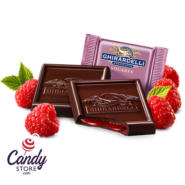 Ghirardelli Dark Chocolate Raspberry Filled Squares Bags - 6ct