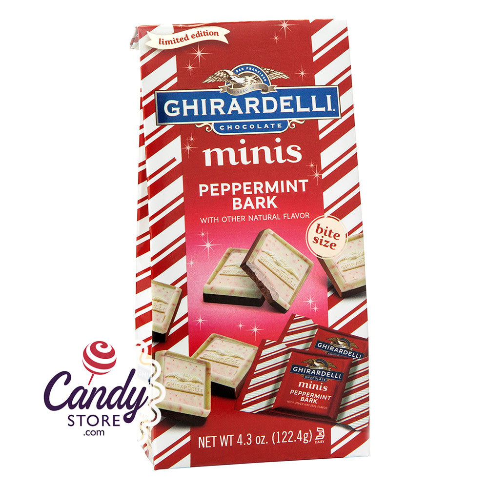 Ghirardelli Mini Peppermint Bark Squares 4.3oz Bags 18ct - CandyStore.com