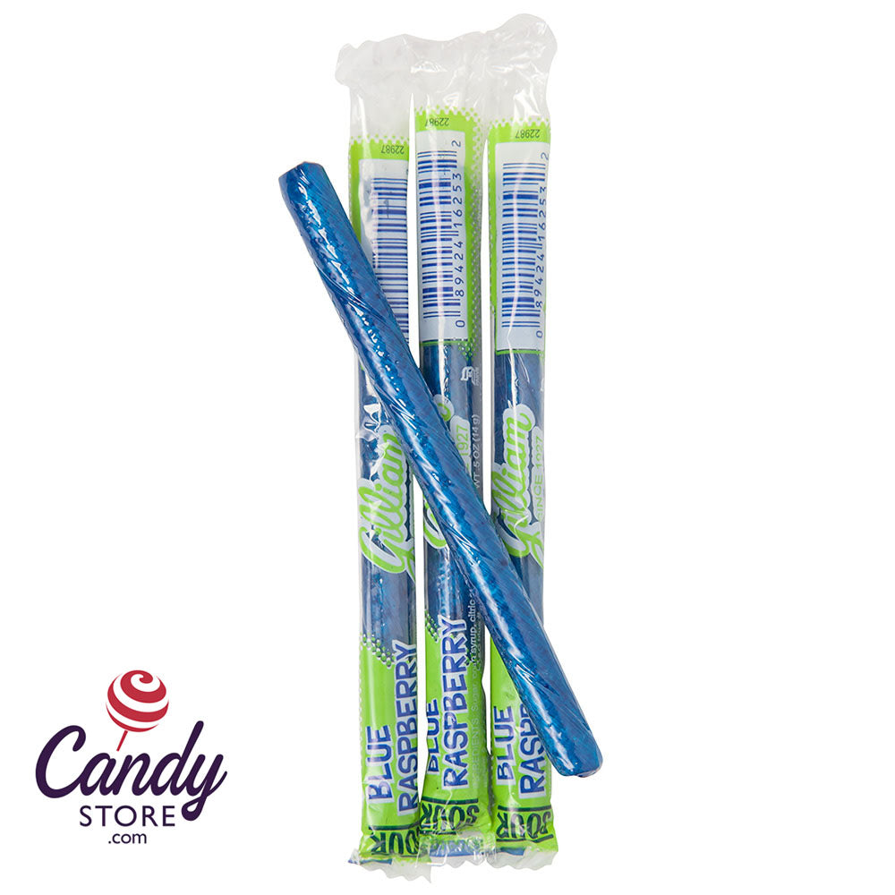 Gilliam Sour Blue Raspberry Stick Candy 80ct - CandyStore.com