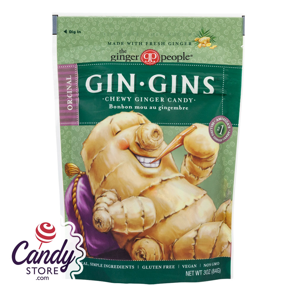 Ginger People Original Ginger Chews 3oz Bag - 12ct – CandyStore.com