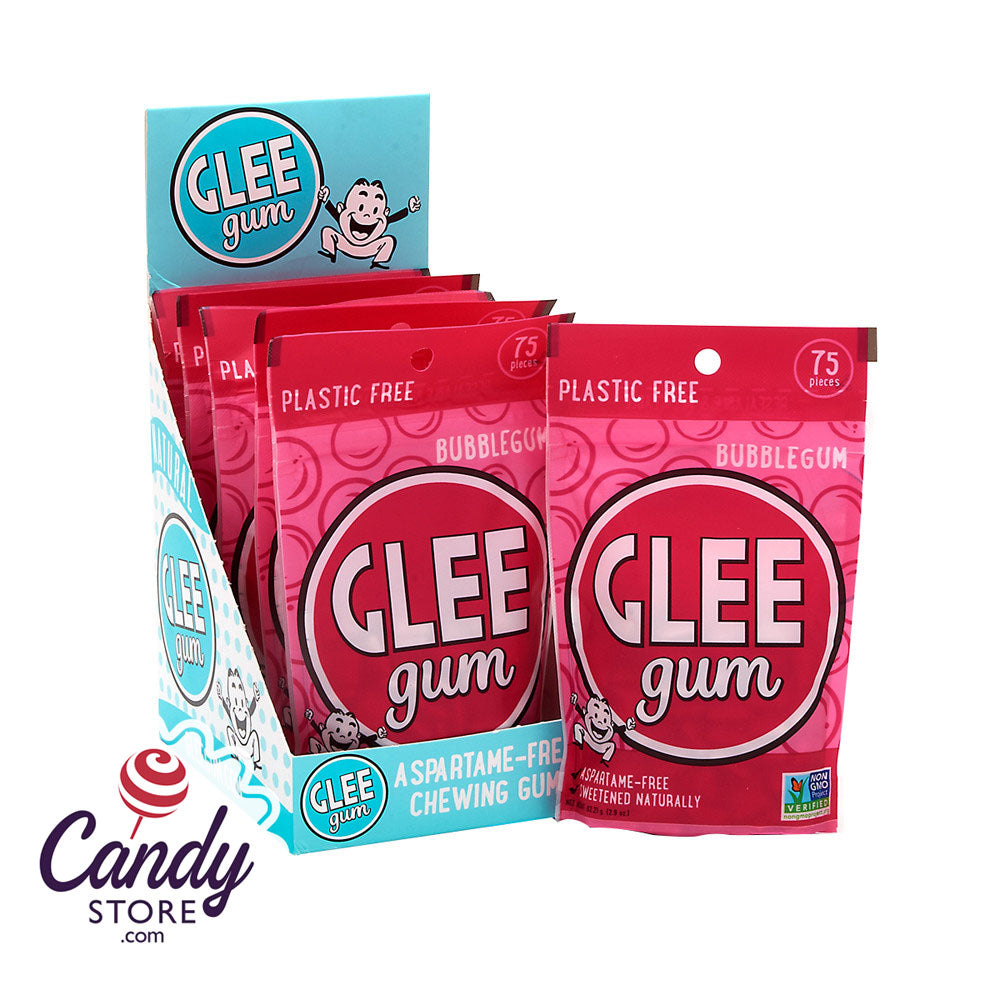 Glee Gum Bubblegum Gum 75-Piece Pouch 6ct - CandyStore.com
