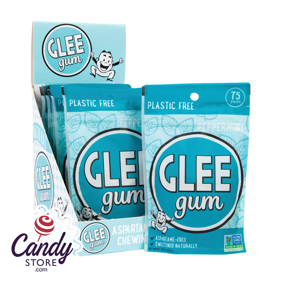 Glee Gum Peppermint Gum Pouch 75-Piece 6ct - CandyStore.com