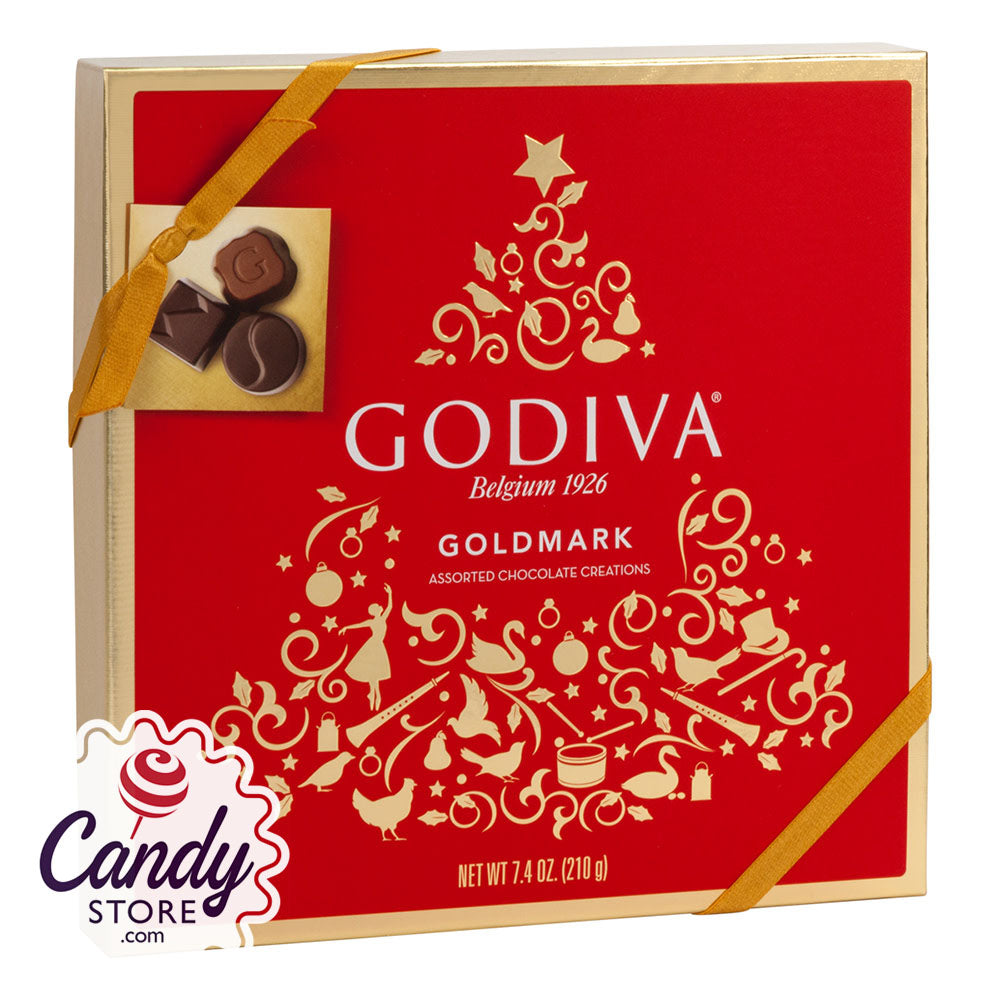 Godiva 17-Piece Assorted Chocolates Holiday 7.4oz Box 6ct - CandyStore.com