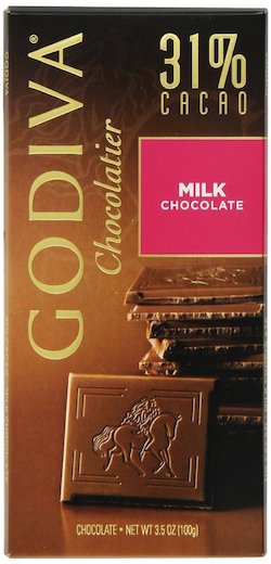Godiva Milk Chocolate Tablet Bars - 10ct | CandyStore.com