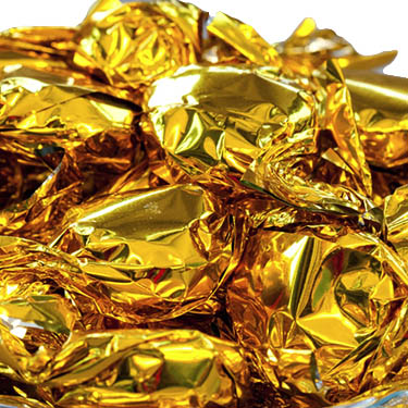 Gold Foil Orange Hard Candy - 5lb Bulk | CandyStore.com