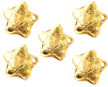 Gold Milk Chocolate Stars - 5lb Bulk | CandyStore.com