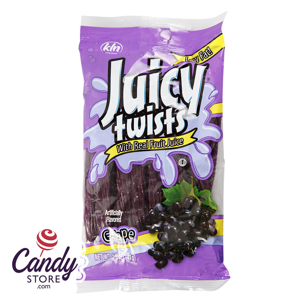 Grape Juicy Twists 5oz Peg Bag - 12ct | CandyStore.com