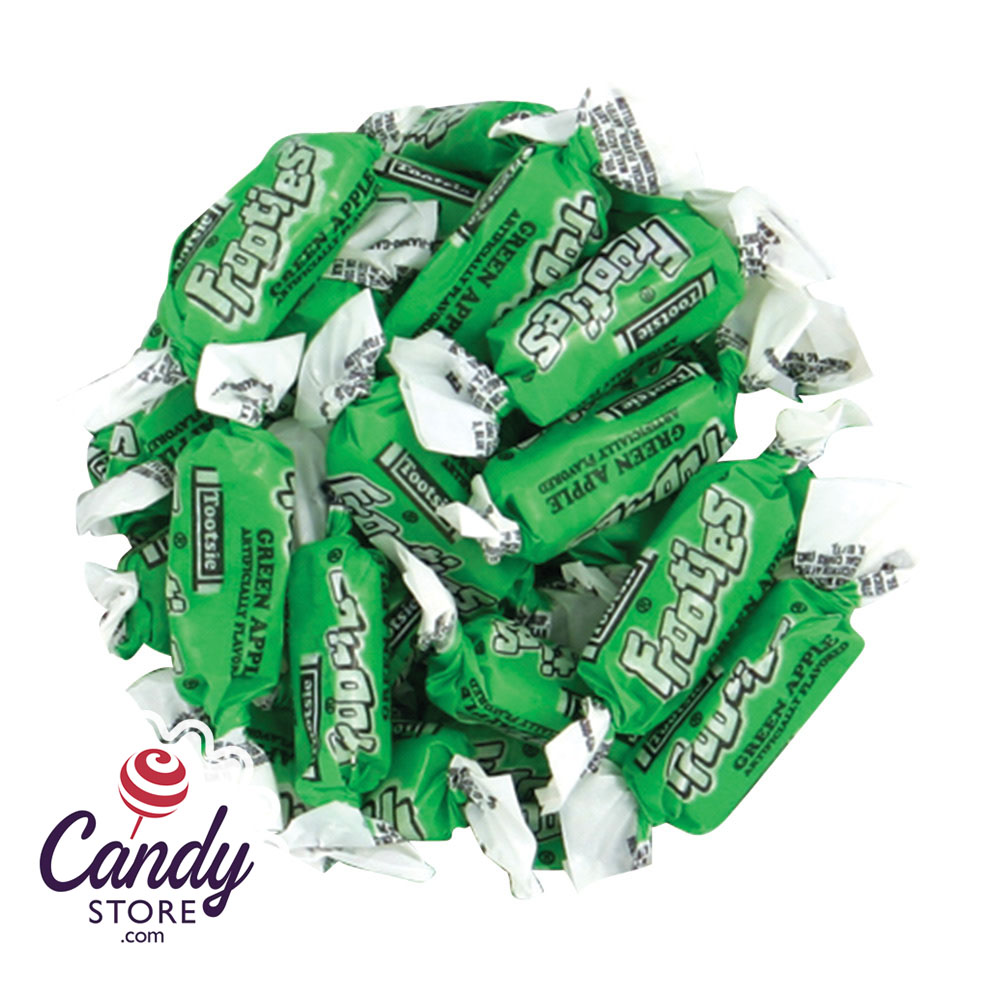 Green Apple Frooties Tootsie Roll - 360ct | CandyStore.com