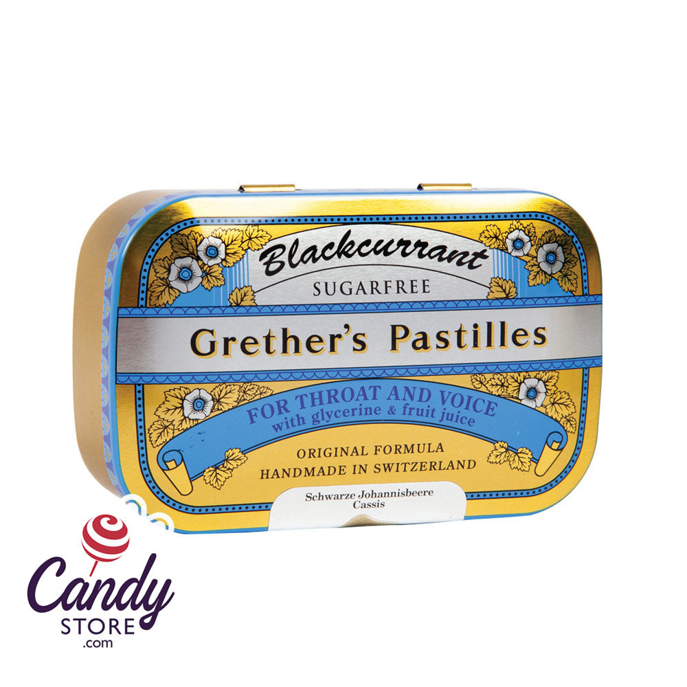 Grether's Black Currant Pastilles Sugar Fr 3.7oz 12ct - CandyStore.com