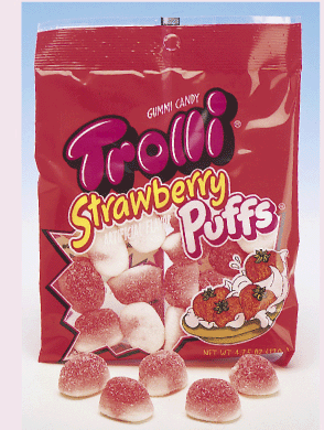 Gummi Strawberry Puffs - 12ct Bags | CandyStore.com