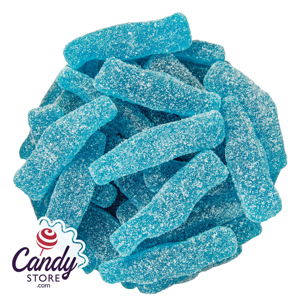 Gummy Sour Blue Raz Bottles - 6.6lb Bulk | CandyStore.com
