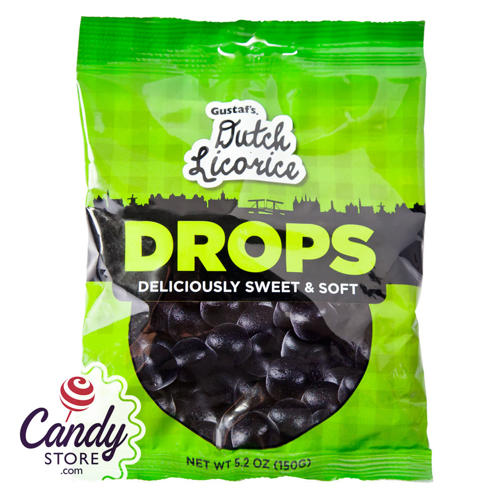 Gustaf's Licorice Drops 5.2oz Peg Bag - 12ct | CandyStore