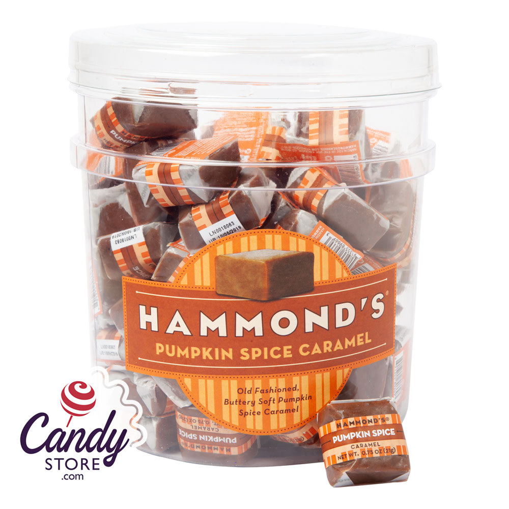 Hammonds Pumpkin Spice Caramel 0.75oz Tub 80ct - CandyStore.com