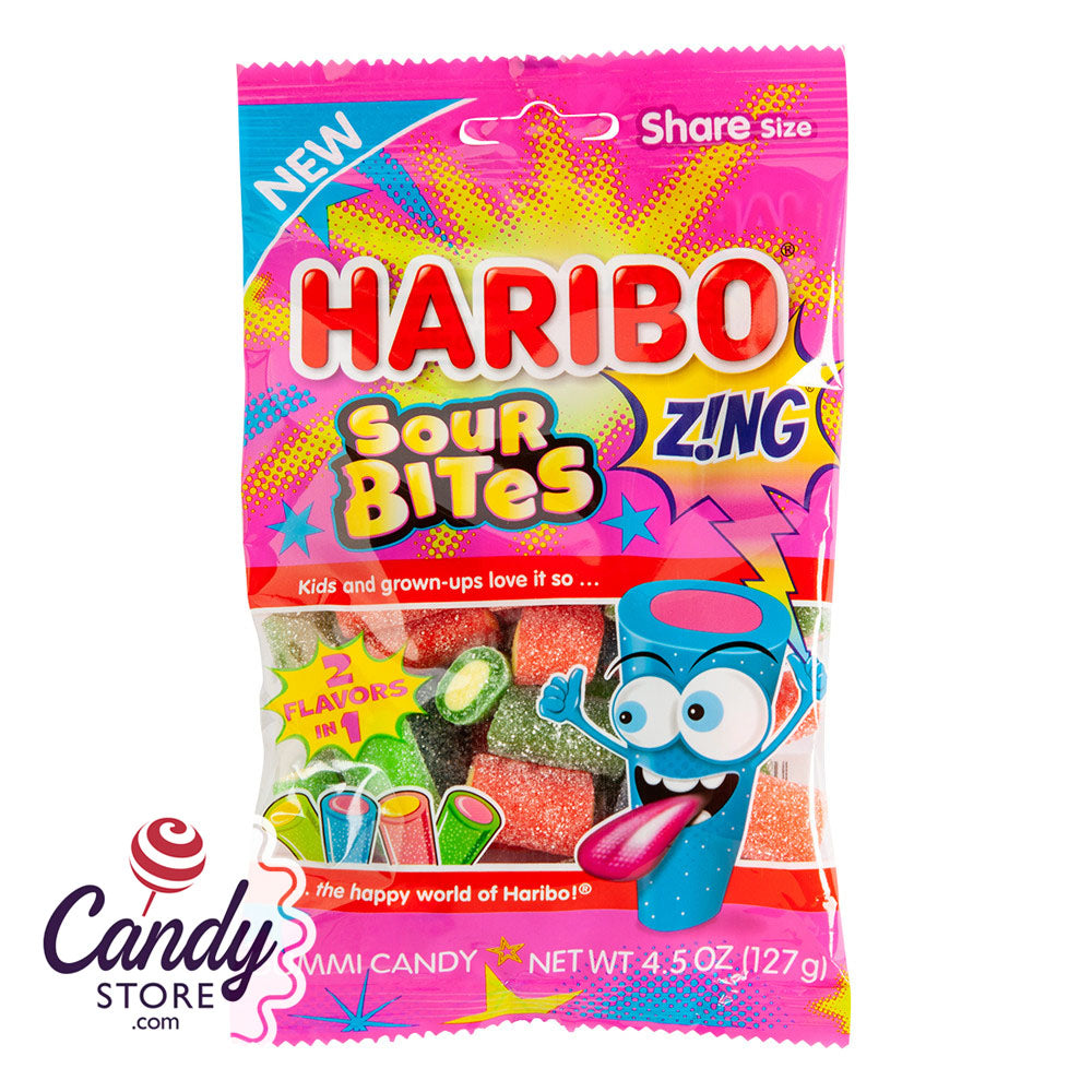 Haribo Zing Sour Bites 12ct Peg Bags - CandyStore.com