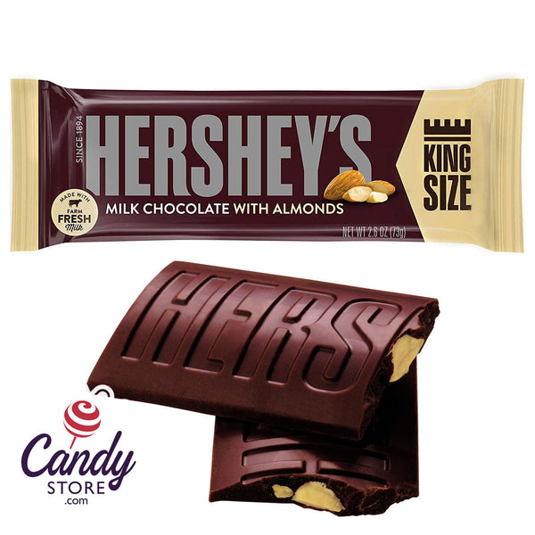 Hershey's Milk Chocolate Bar With Almonds King Size - 18ct