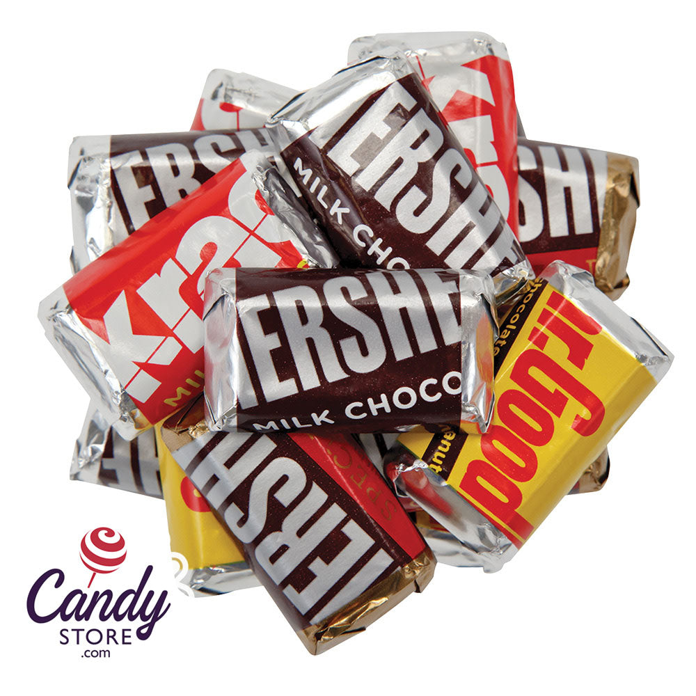 Hershey's Minis Assorted Miniature Chocolate Bars - 6.25lb – CandyStore.com