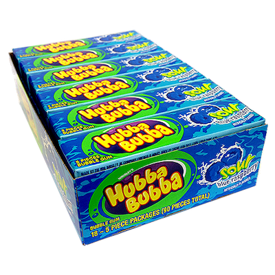 Hubba Bubba Blue Raspberry - 18ct | CandyStore.com