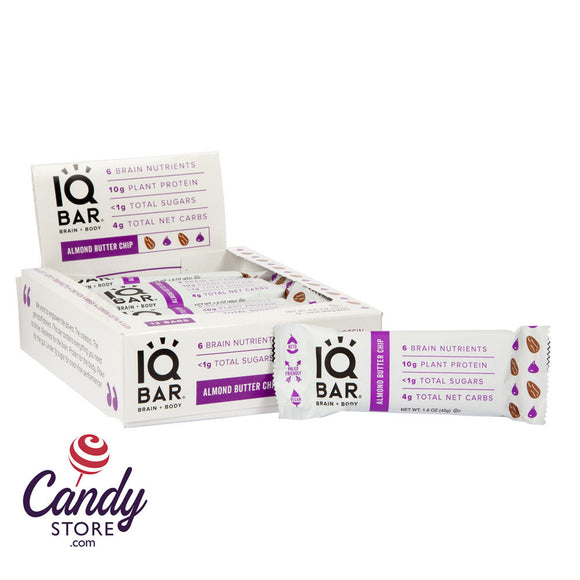 IQ Bars Almond Butter Chip 1.6oz 12ct - CandyStore.com