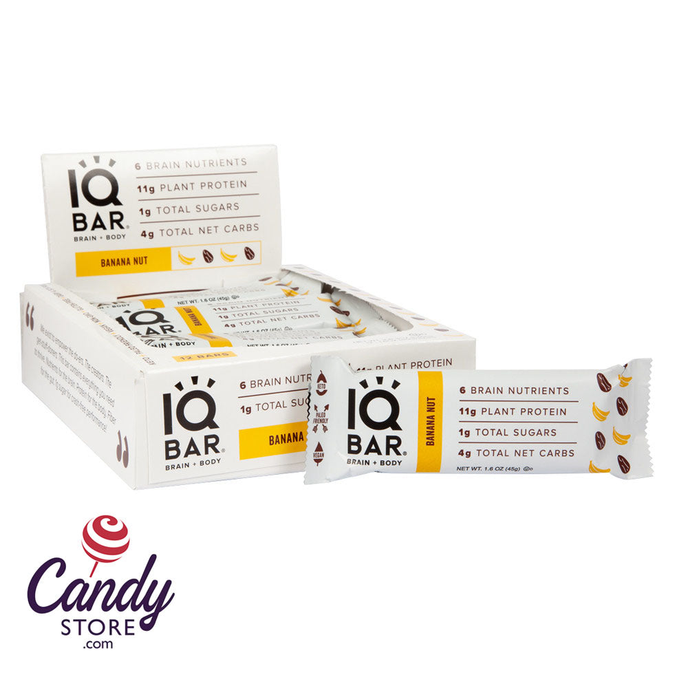 IQ Bars Banana Nut 1.6oz 12ct - CandyStore.com